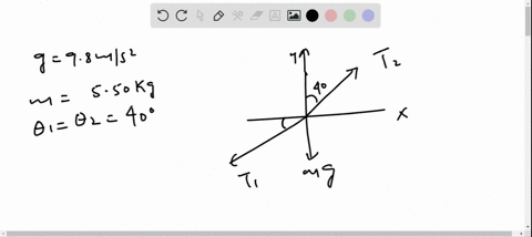 SOLVED:As shown below, if M=5.50 kg, what is the tension in string 1?