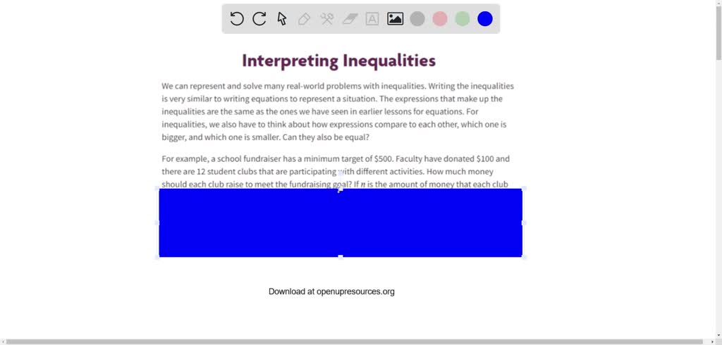 ⏩SOLVED:Summary Lesson: Interpreting Inequalities | Numerade