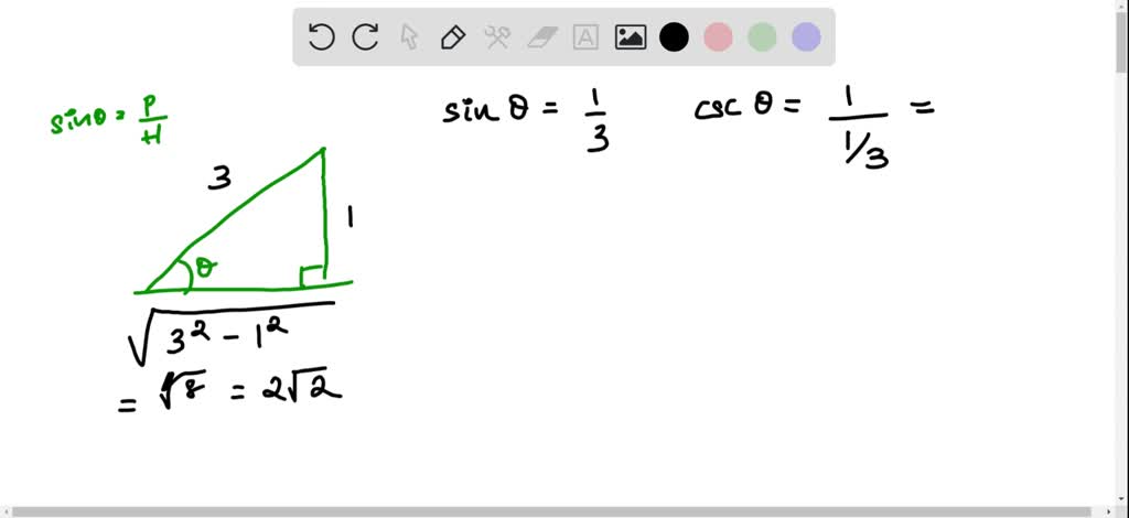 SOLVED:sketch a right triangle corresponding to the trigonometric ...