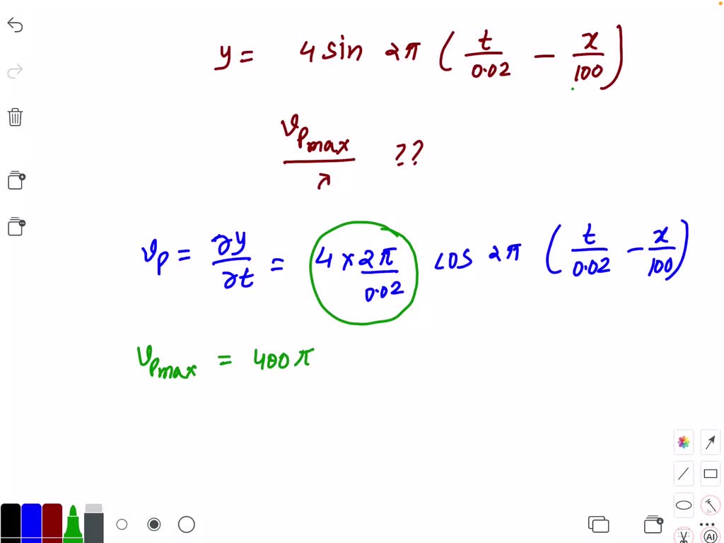 SOLVED:In previous problem, the ratio of maximum particle velocity and ...