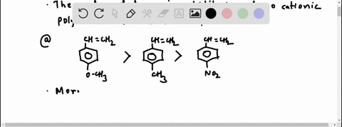 SOLVED:List the following groups of monomers in order of decreasing ability to undergo cationic ...