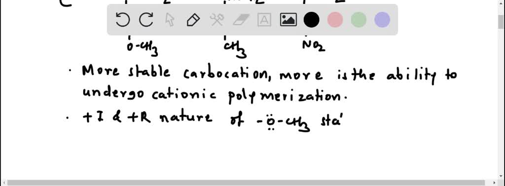 SOLVED:List the following groups of monomers in order of decreasing ability to undergo cationic ...