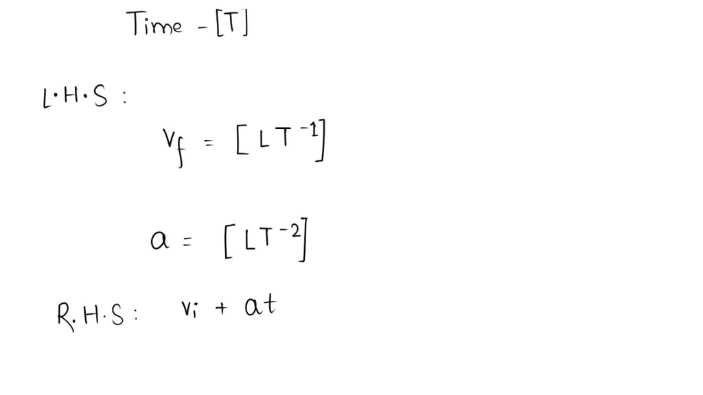 SOLVED:Note that every equation has to be dimensionally consistent. The ...
