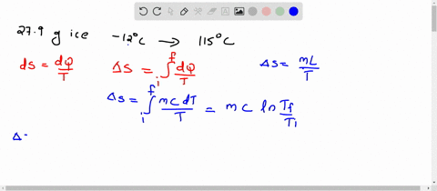 SOLVED: What change in entropy occurs when a 27.9-g ice cube at -12^∘ C ...