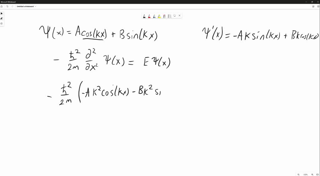 (d) What is Schrodinger's equation for a particle of mass m that is constrained to move in a ...