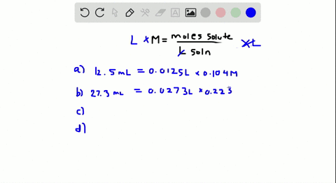 SOLVED:How many moles of the indicated solute does each of the following solutions contain? a ...