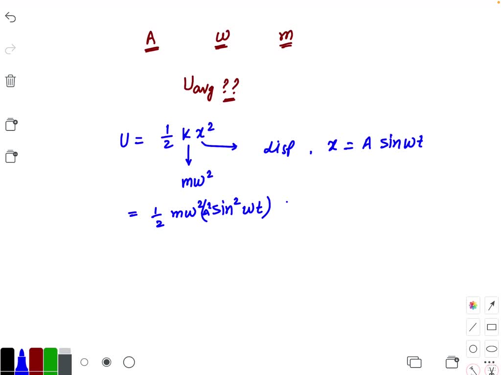 SOLVED: A simple harmonic oscillator has amplitude A, angular velocity ...