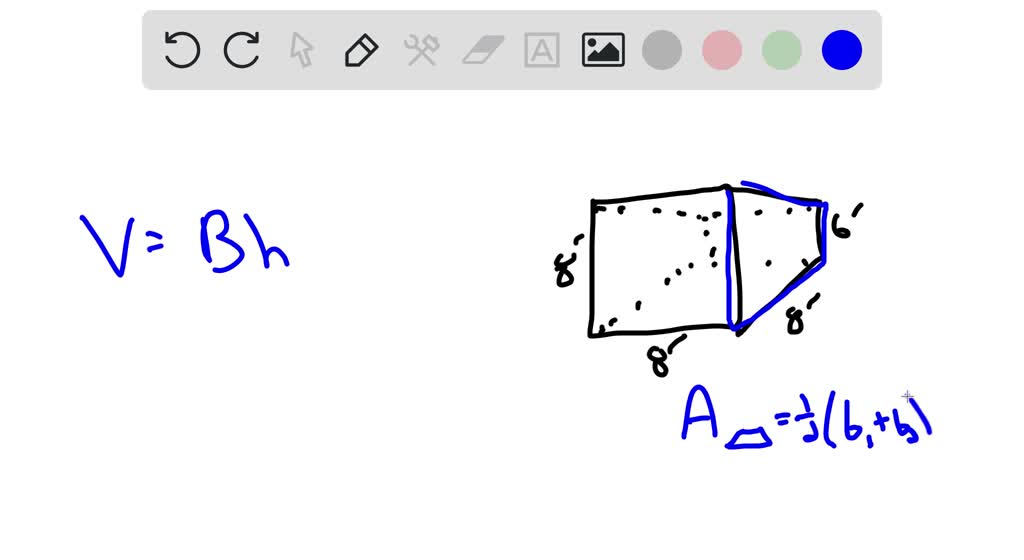 SOLVED:A storage shed is in the shape of a trapezoidal prism. Each ...