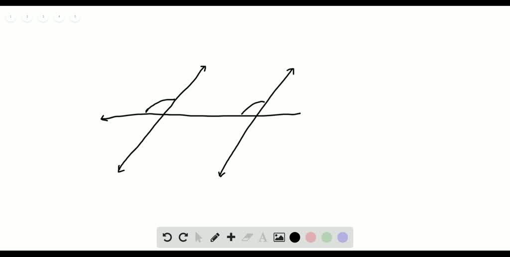 SOLVED:Use two lines of notebook paper as parallel lines and draw any ...