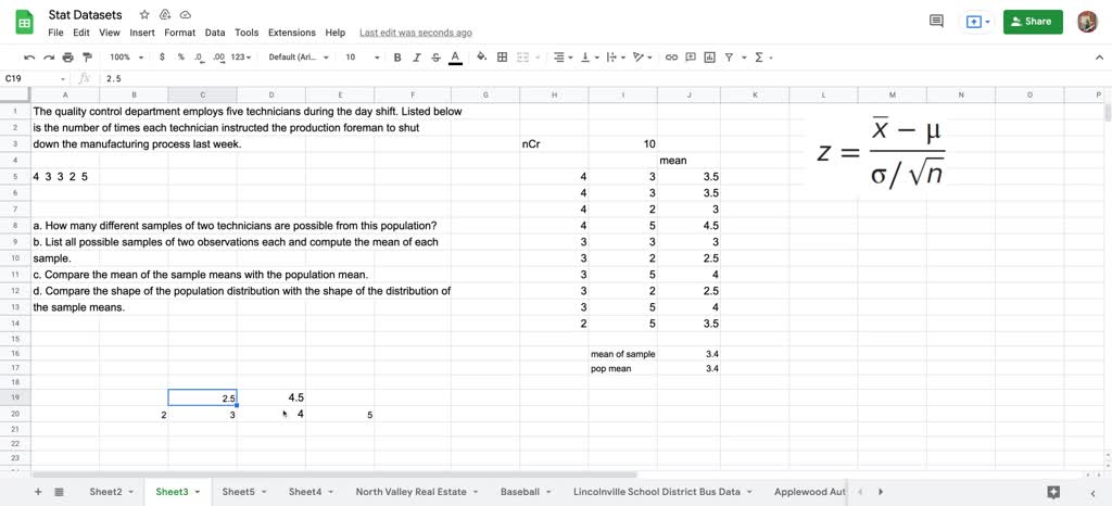 SOLVED:The quality control department employs five technicians during ...
