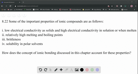 SOLVED:Some of the important properties of ionic compounds are as ...