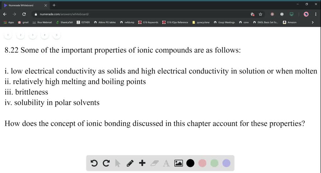 SOLVED:Some of the important properties of ionic compounds are as ...