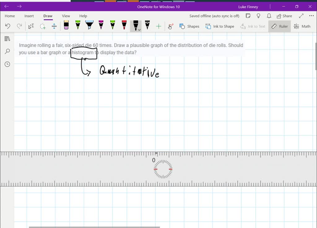 SOLVED Imagine Rolling A Fair Six sided Die 60 Times Draw A Plausible Graph Of The 
