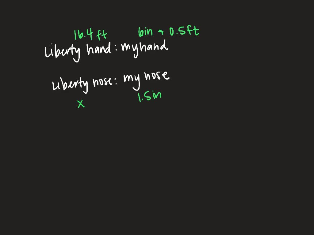 SOLVED:The length of the Statue of Liberty's index finger is 8 feet ...