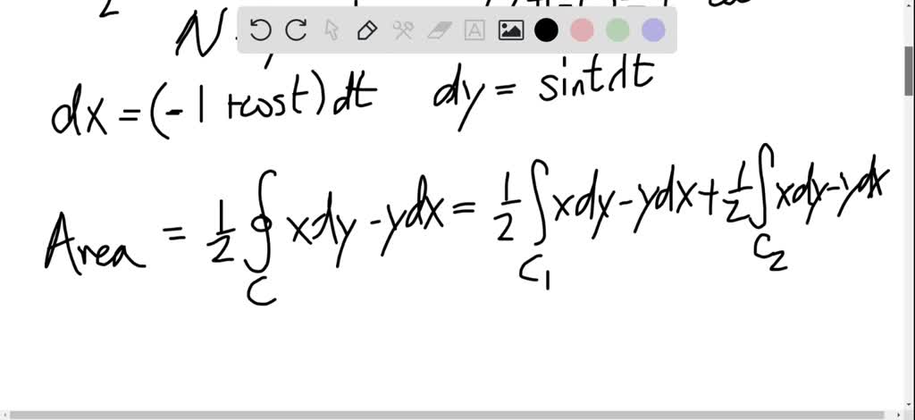 One arch of the cycloid x=t-sint, y=1-cost | Numerade