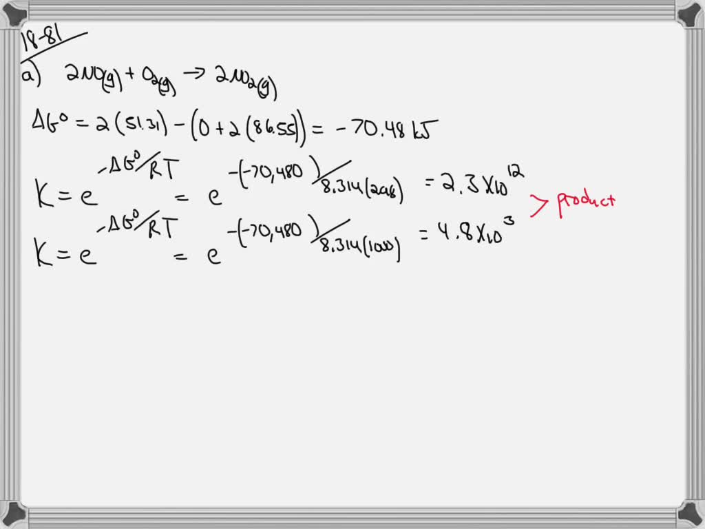 SOLVED:For each chemical reaction, calculate the standard equilibrium ...