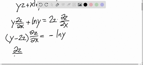 SOLVED:Use implicit differentiation to find \partial z / \partial x and \partial z / \partial y ...