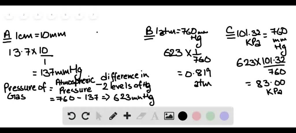 SOLVED:The pressure of a sample of gas is measure…