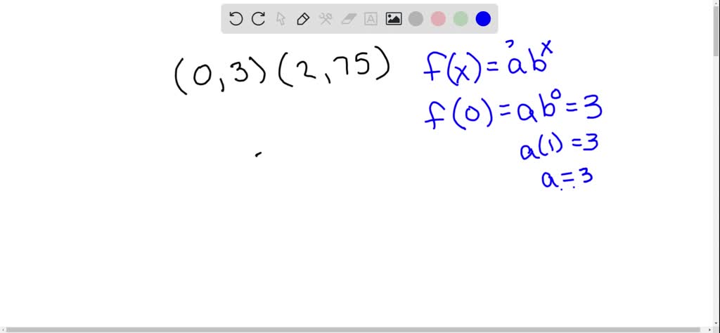 SOLVED Find A Formula For An Exponential Function Passing Through The 