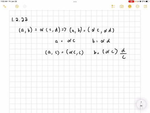 SOLVED: If (a, b) is a multiple of (c, d) with a b c d ≠0, show that (a ...