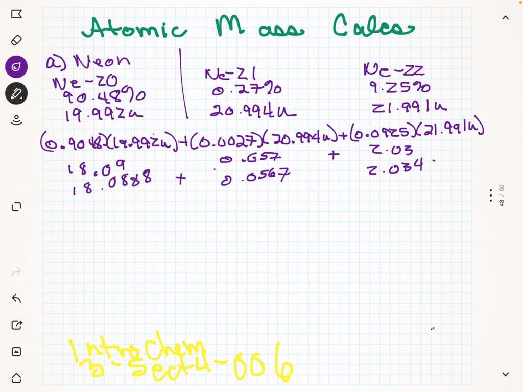SOLVED:Determine the atomic mass of each element, given the isotopic ...