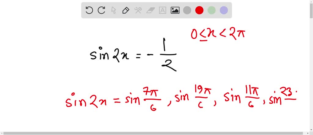 SOLVED:Solve the equation on the interval [0,2 π). sin2 x=2 sinx