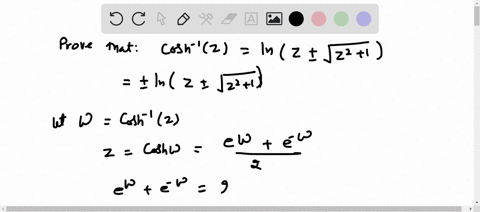 SOLVED:Verify the formulas/ sinh^-1 z=ln(z ±√(z^2+1))
