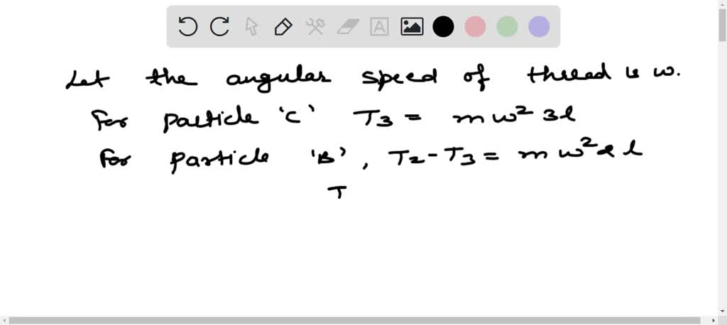 SOLVED:Three identical particles are joined together by a thread as ...