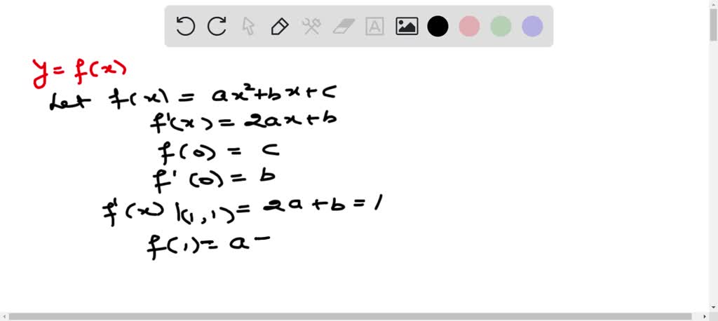 SOLVED:If the parabola y=f(x), having axis parallel to the y-axis ...