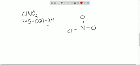 SOLVED:The formula for nitryl chloride is CINO2 . Draw the Lewis ...