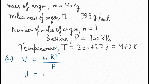 SOLVED:A rigid tank of small mass contains 40.0 g of argon, initially ...
