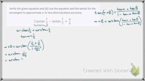 ⏩SOLVED:Verify the given equation and (b) use the equation and the ...