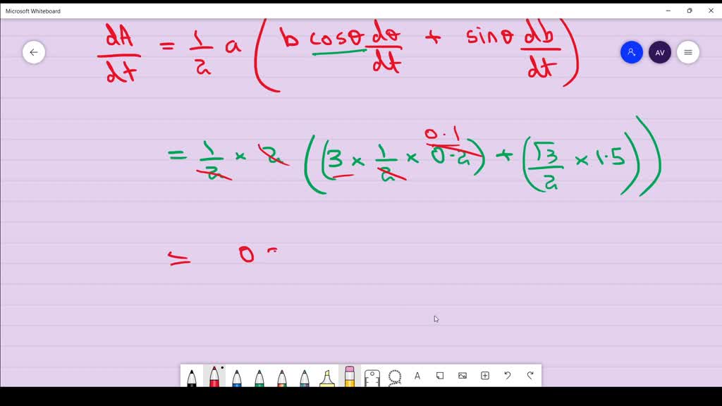 SOLVED:The area of a triangle with sides of lengths a and b and ...