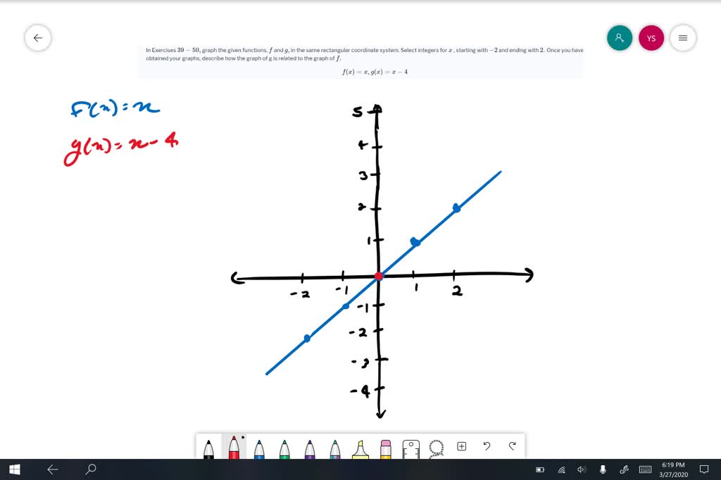 In Exercises 39-50, graph the given functions, f and g, in the same ... In Exercises 39-50, graph the given functions, f and g, in the same ...