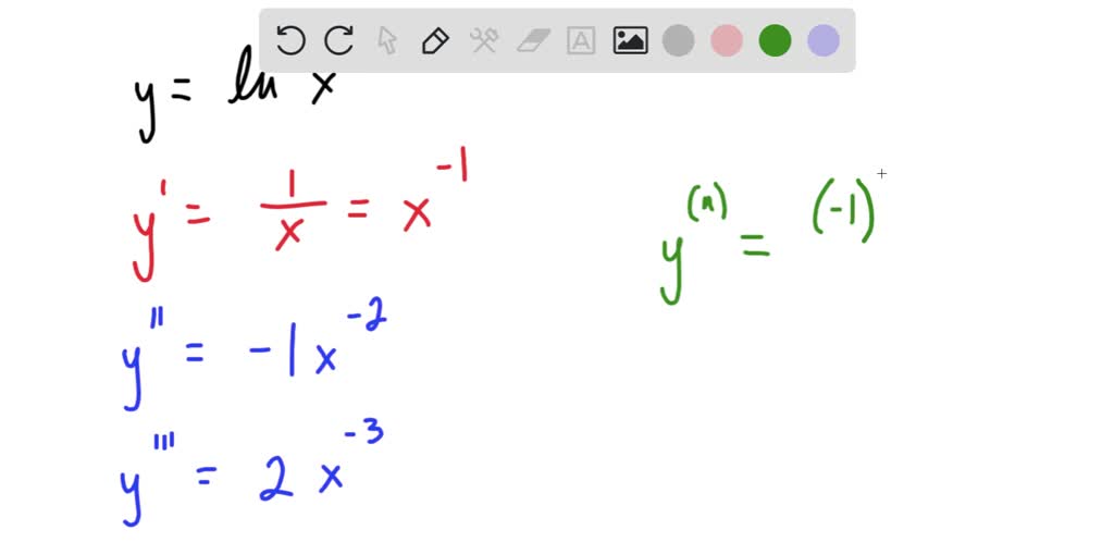 SOLVED:Find a formula for the nth derivative. (d^n)/(d x^n)(lnx)