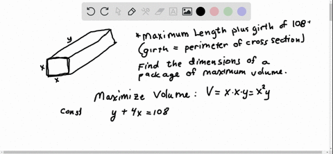 SOLVED: A rectangular package to be sent by a postal service can have a ...