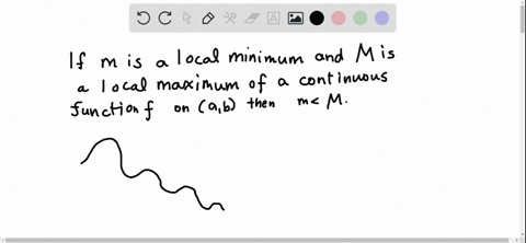 SOLVED:True or False If m is a local minimum and M is a local maximum ...