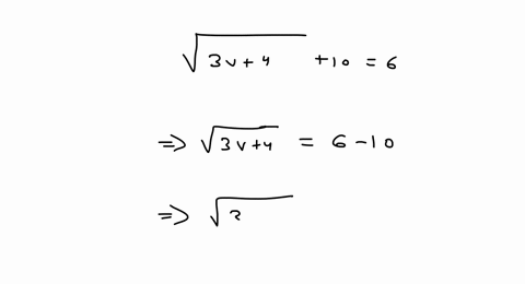 SOLVED:Solve. \sqrt{3 v+3}-\sqrt{v-2}=3