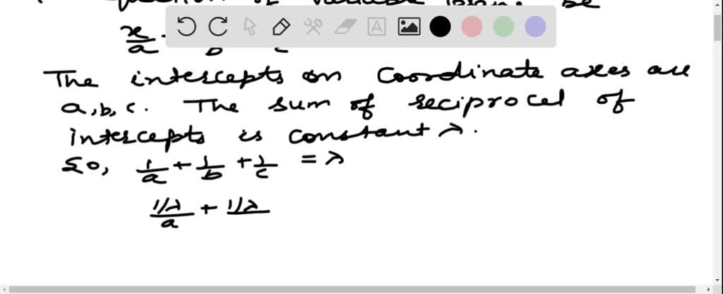 SOLVED:A variable plane moves so that the sum of reciprocals of its ...
