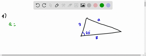 SOLVED:Find the exact length of the side or measure of the angle labeled with a variable in each ...
