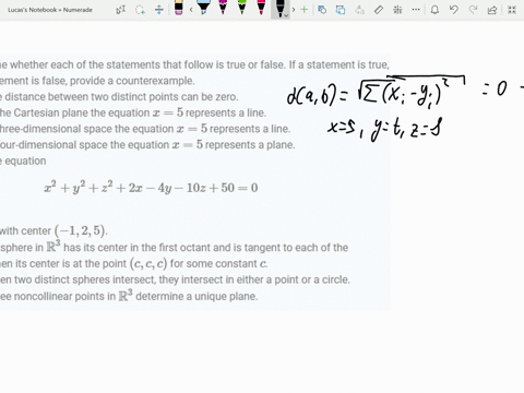 ⏩SOLVED:Each of the following statements is either true (always) or ...
