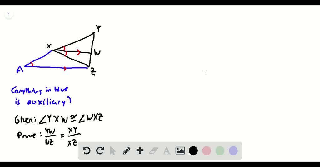 SOLVED:Use the diagram with the auxiliary lines drawn to write a ...