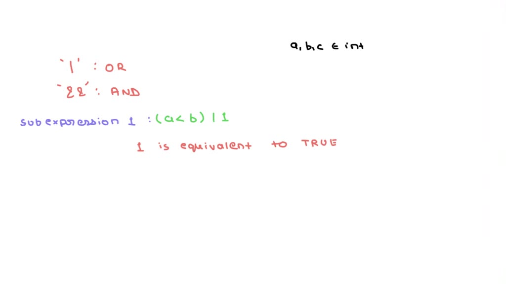 Solved In C Andand Is The Symbol For The Boolean And Operation And Is The Symbol For The Boolean