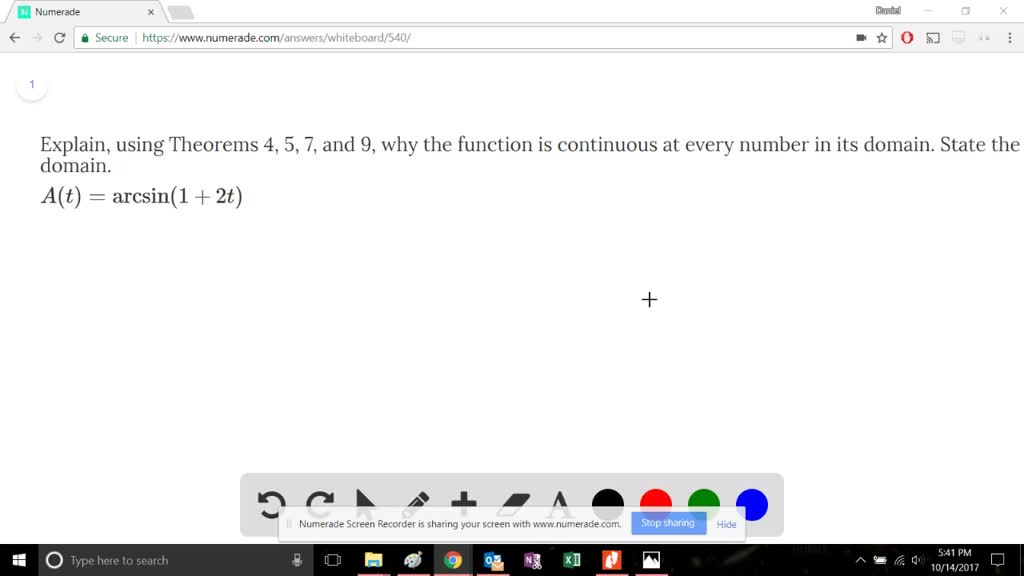 SOLVED:Explain, using Theorems 4, 5, 7, and 9, why the function is continuous at every number in ...
