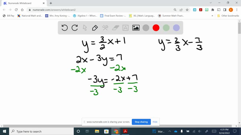 SOLVED:Without graphing the following systems of equations, determine the number of solutions ...