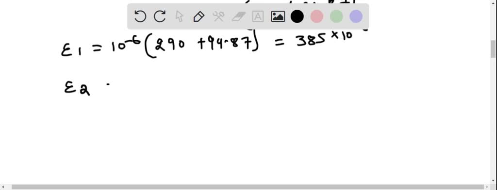 SOLVED:The state of strain at the point on the spanner wrench has ...