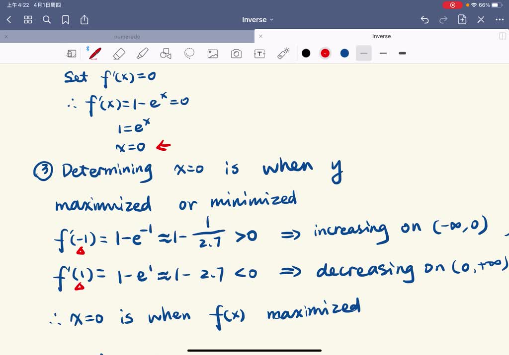 SOLVED Find The Absolute Maximum Value Of The Function F x x e x SOLVED Find The Absolute Maximum Value Of The Function F x x e x