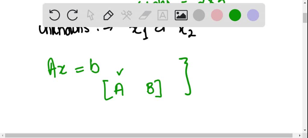 Each of the given matrices represents the augmented matrix for a system ...