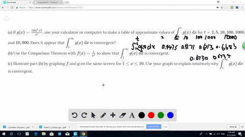 SOLVED:(a) If g(x) = ((sin^2 x))/(x^2) , use your calculator or ...