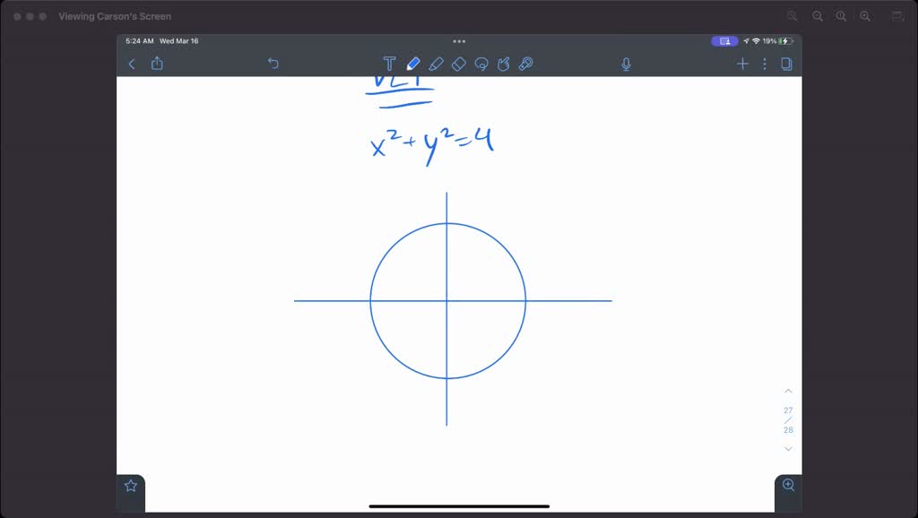SOLVED: Aplicar la prueba de la recta vertical para determinar si y es una función de x. x^2+y^2 ...